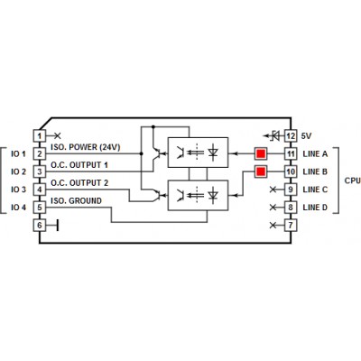 Doua tranzistoare PNP, open collector, izolate, 24V - Electric Film