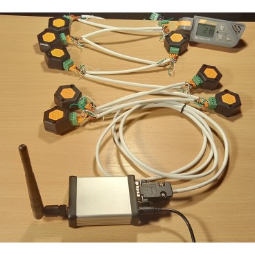 GSM MODEM temperature and humidity monitoring 8 RS485 sensors